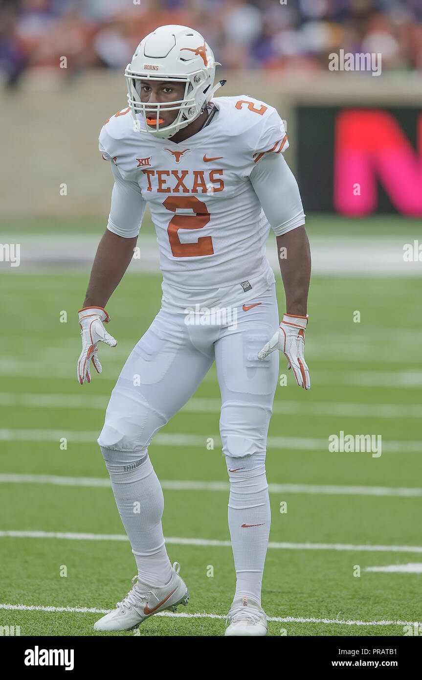 Manhattan, Kansas, USA. 29th Sep, 2018. Texas Longhorns defensive back ...