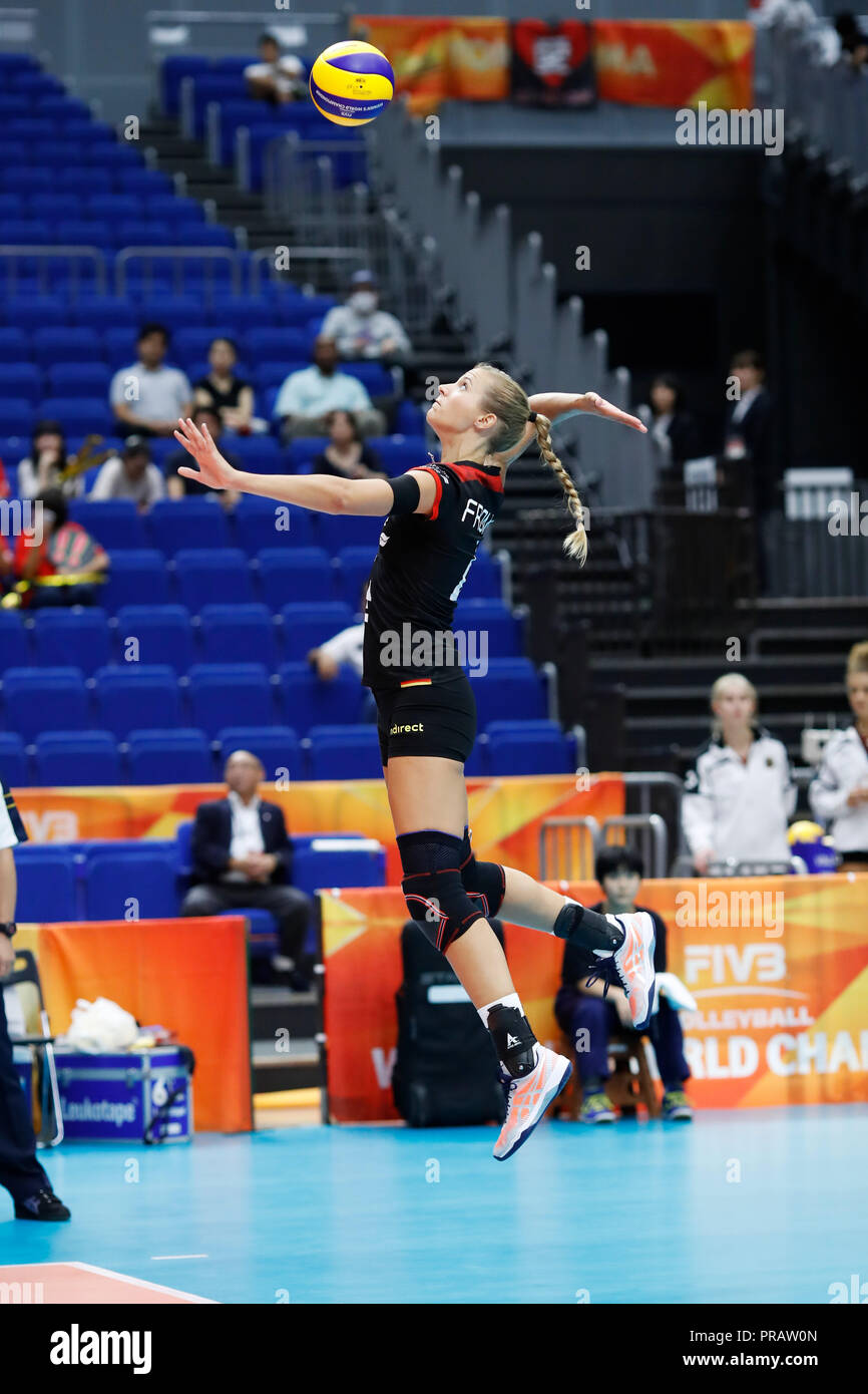 Kanagawa, Japan. 30th Sep, 2018. Fromm Maren (GER) Volleyball : FIVE ...