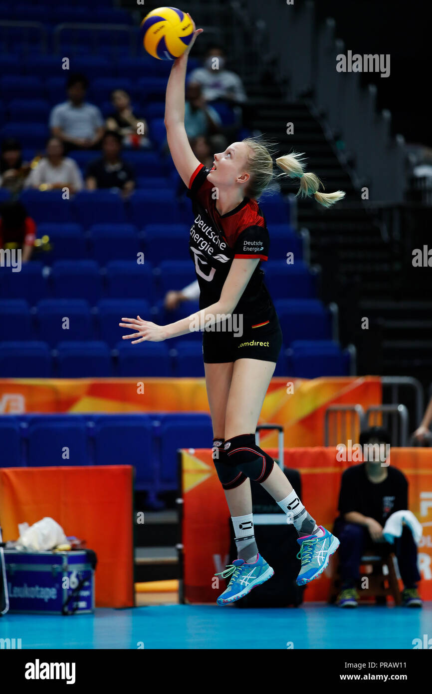 Kanagawa, Japan. 30th Sep, 2018. Geerties Jennifer (GER) Volleyball ...