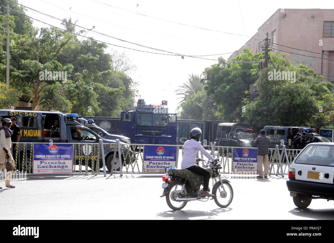 Security officials are standing high alert as they block road to avoid ...