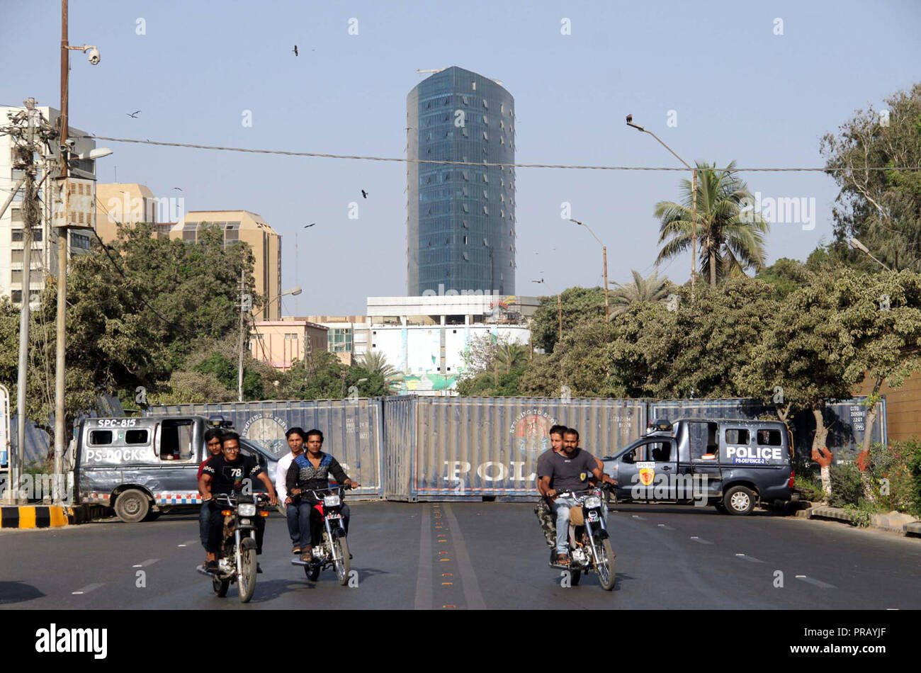 Security officials are standing high alert as they block road to avoid ...