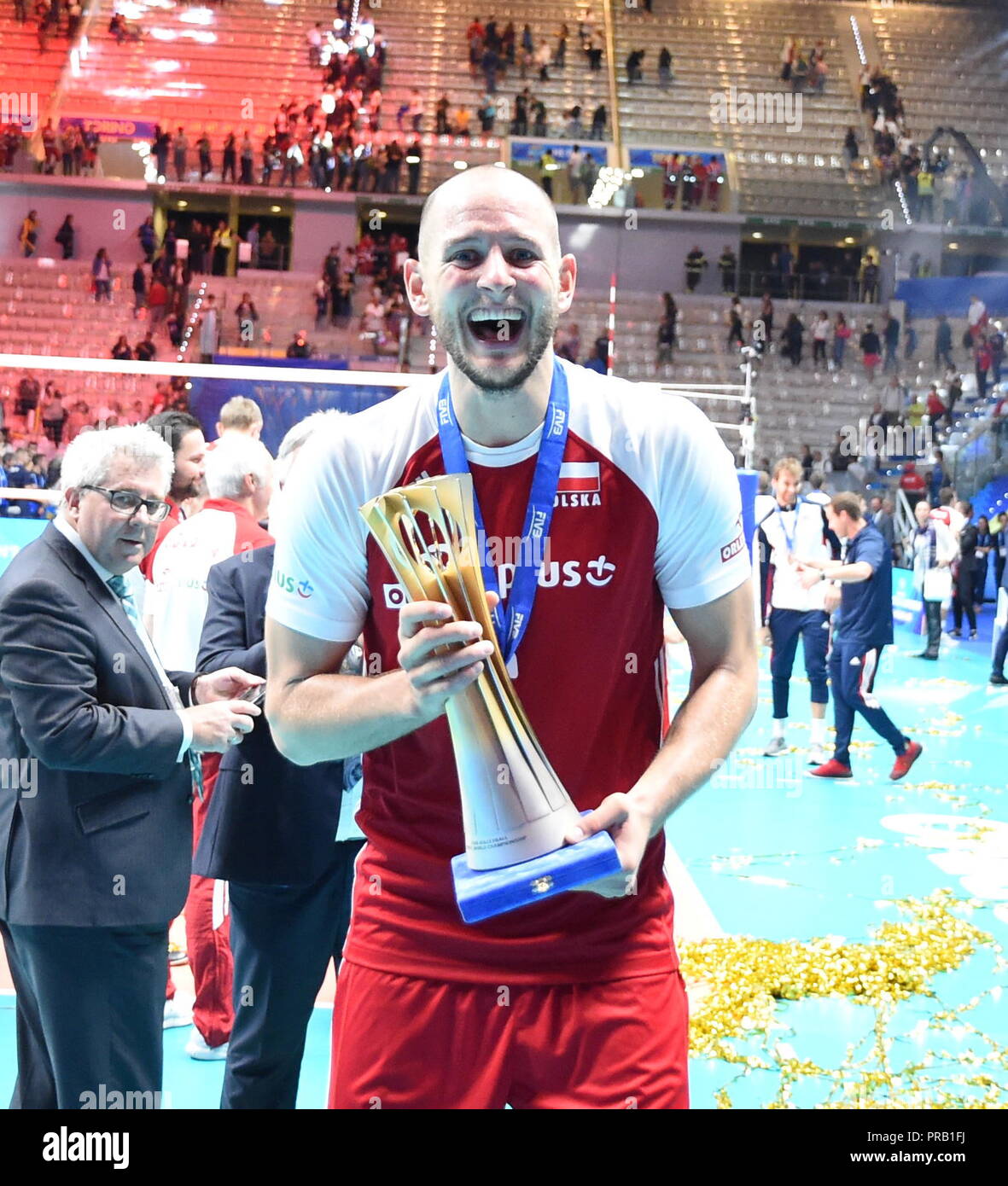 Bartosz Kurek 2018 FIVB Volleyball Men's World Championship. Poland's National Volleyball team ...