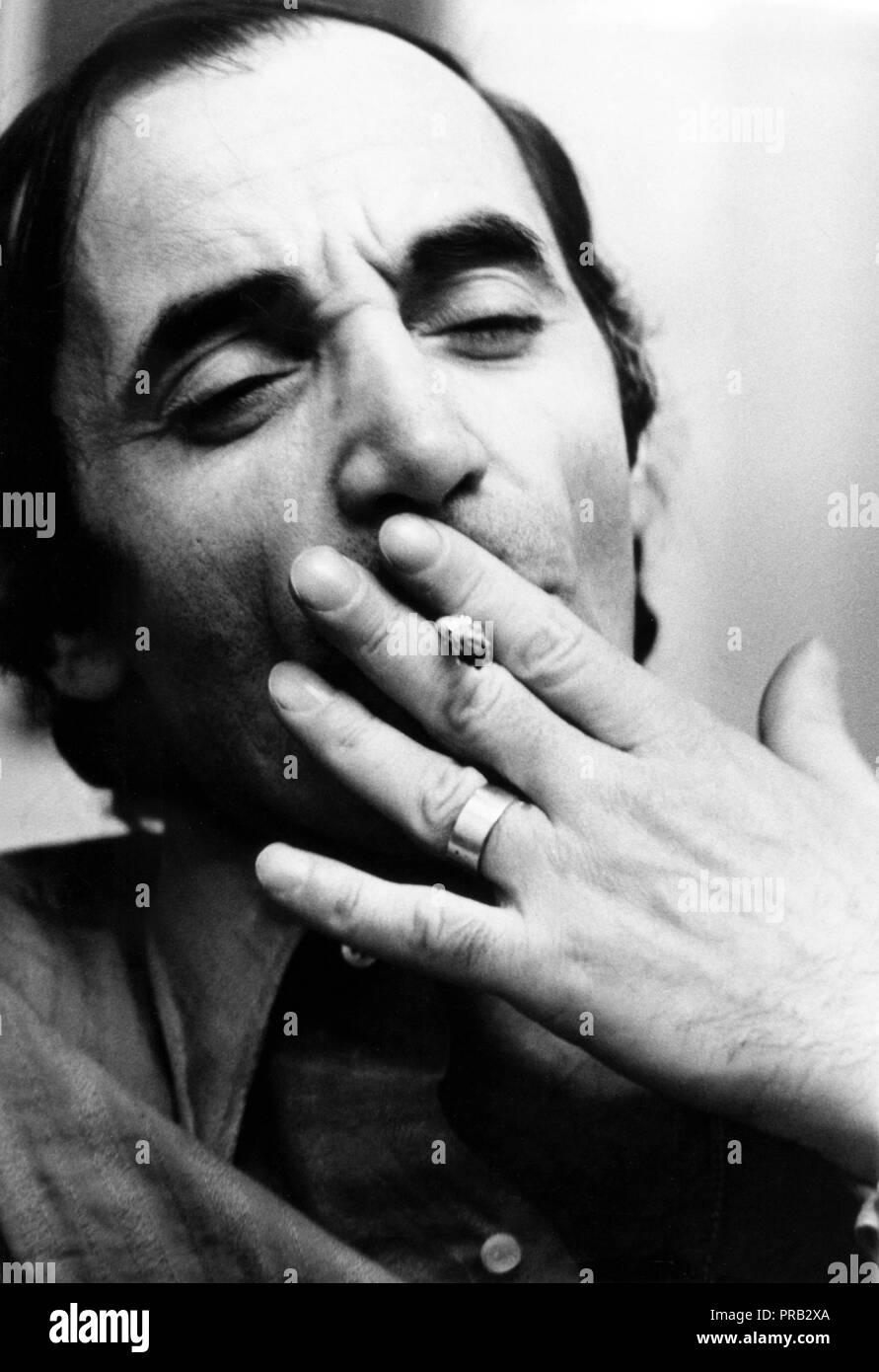 The Armenian-French singer and actor Charles Aznavour in 1970. He was ...