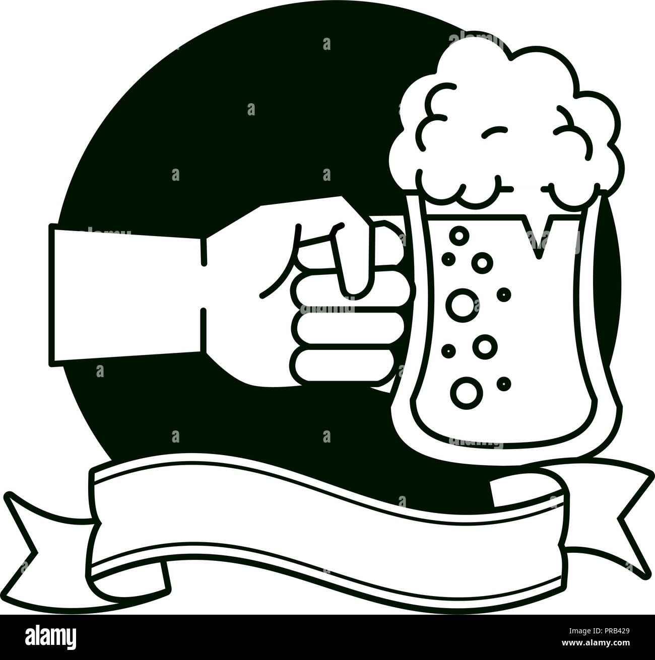 Hand holding beer Stock Vector Image & Art - Alamy