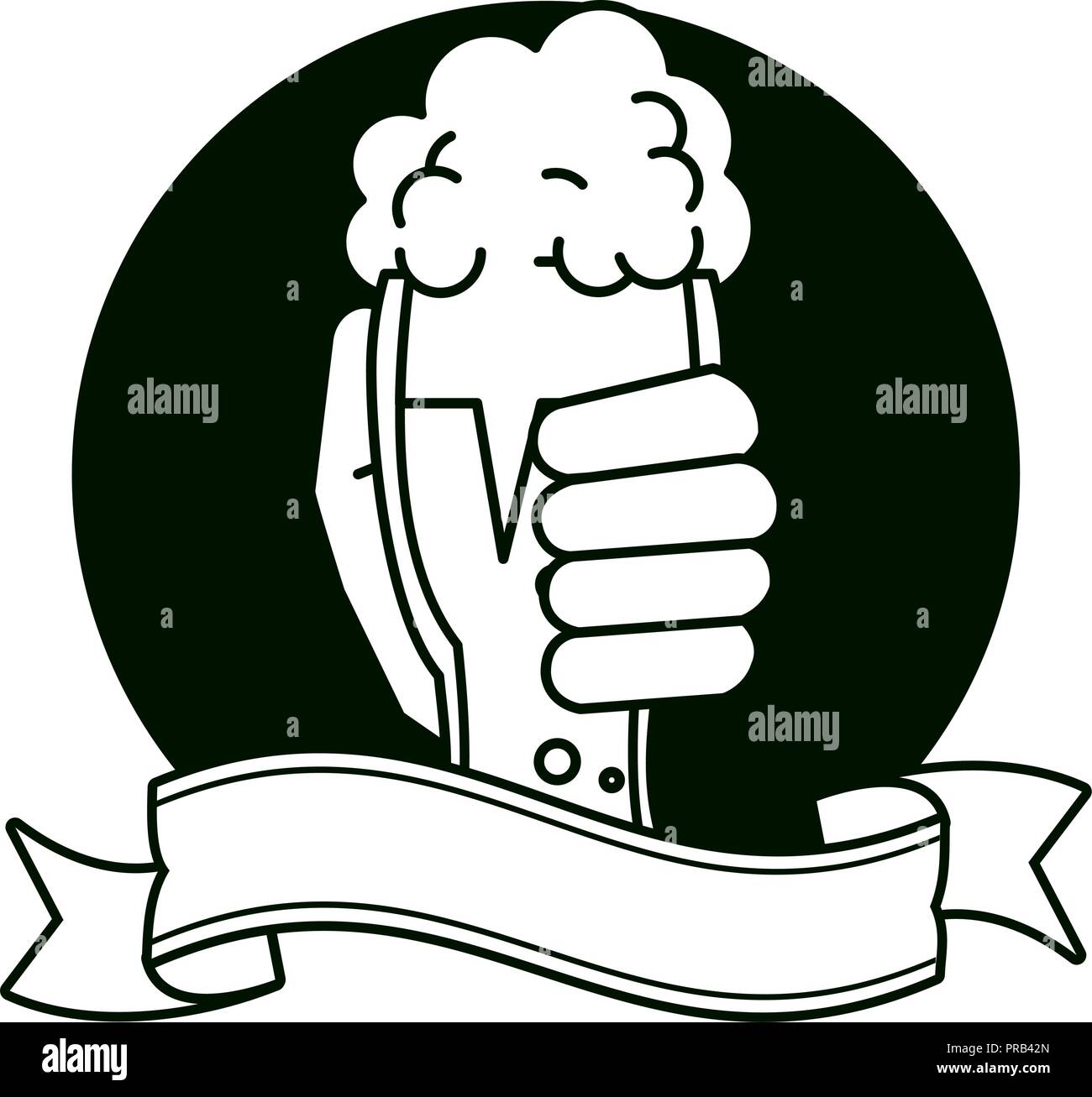 Hand holding glass light beer Stock Vector Images - Alamy