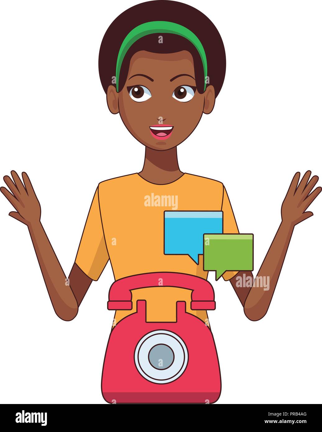 Using the telephone Stock Vector Images - Alamy