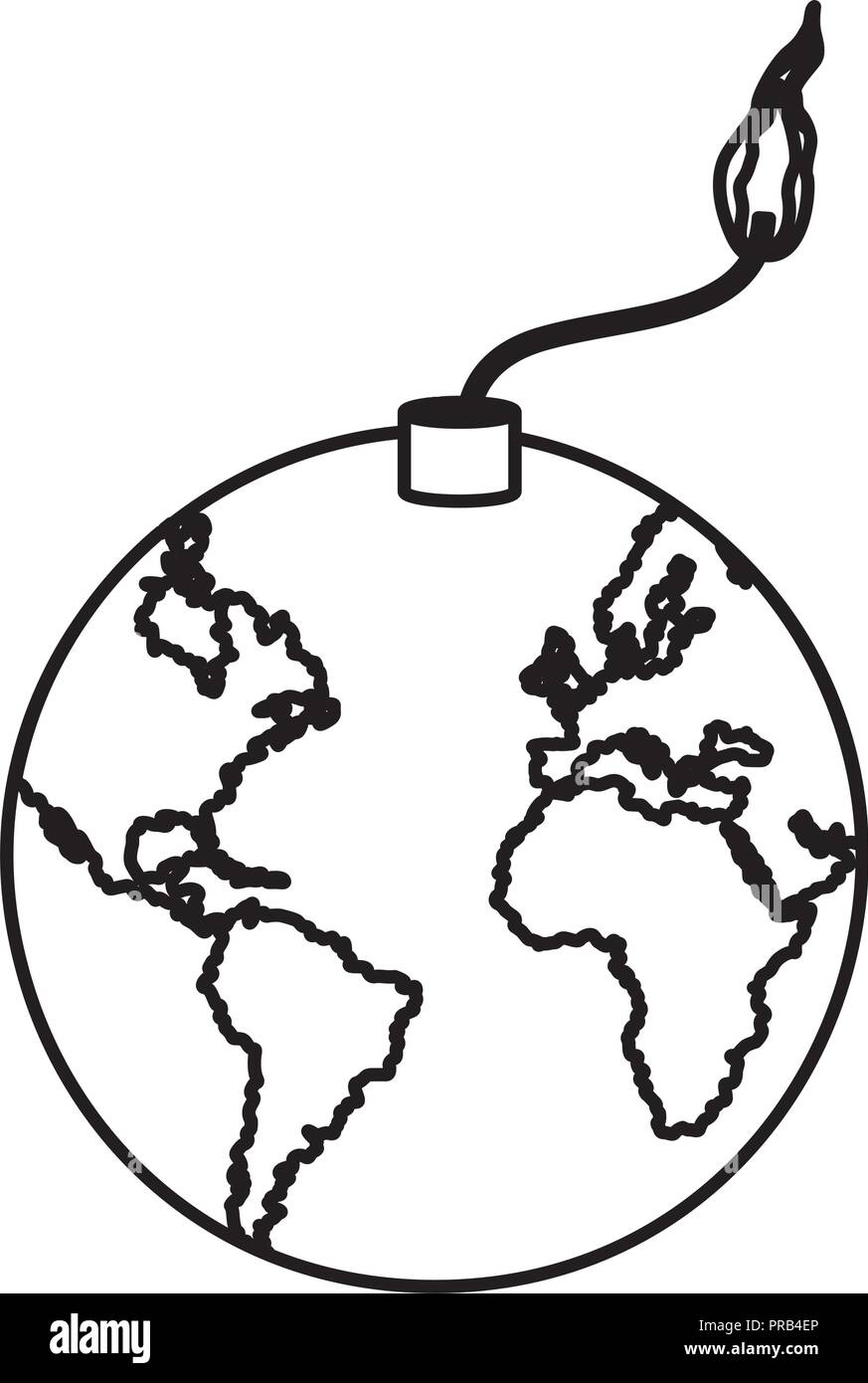 Cartoon burning globe hi-res stock photography and images - Alamy