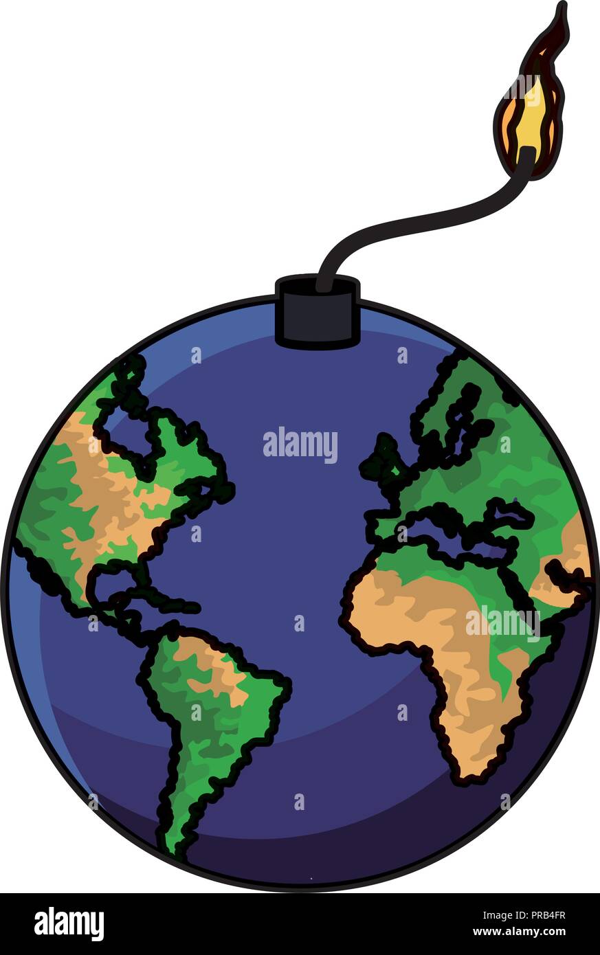 Cartoon burning globe hi-res stock photography and images - Alamy