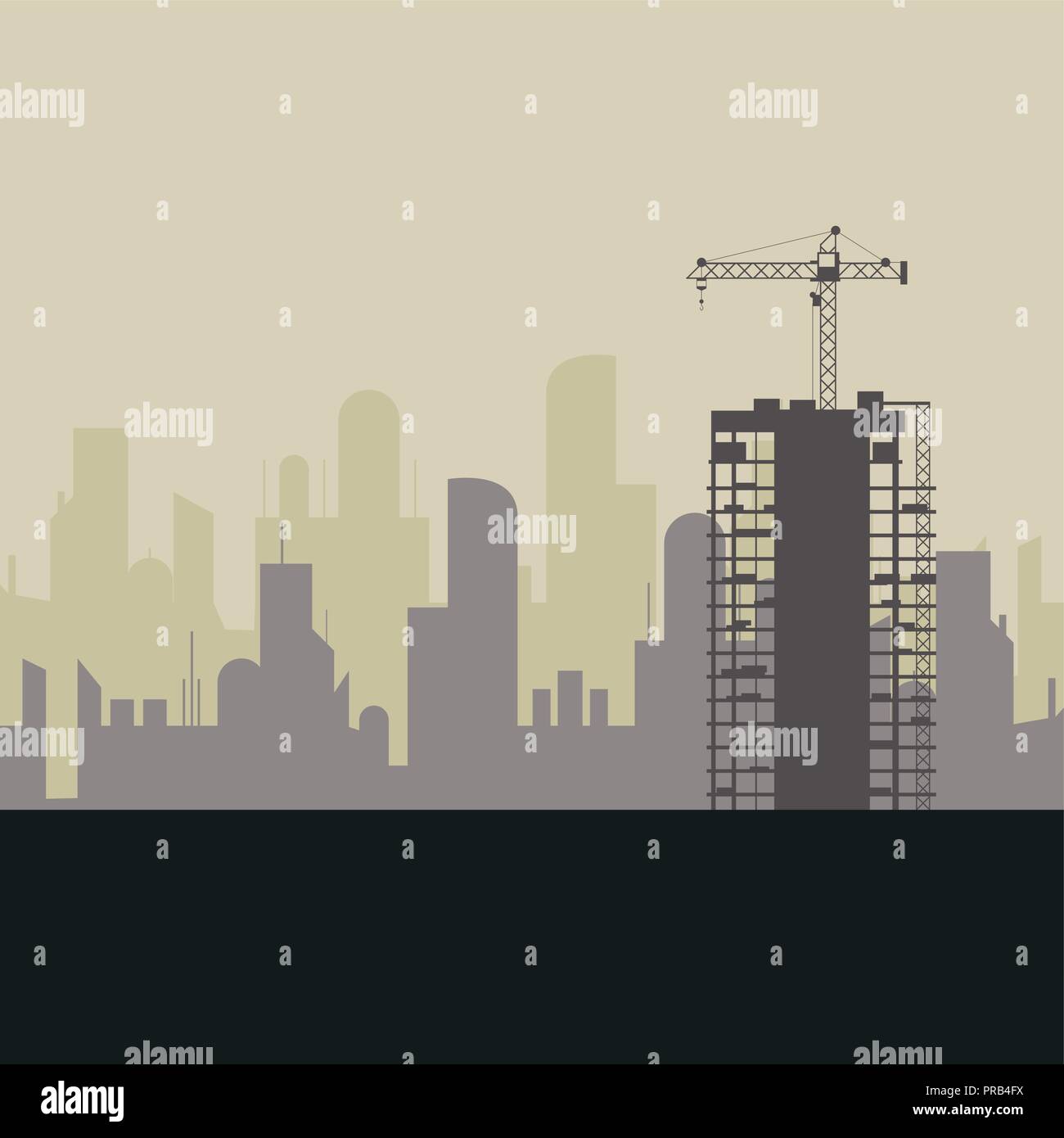 Crane roof construction Stock Vector Images - Alamy