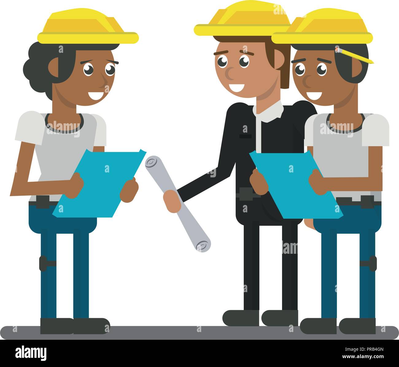 Constuction workers geometric cartoons Stock Vector Image & Art - Alamy