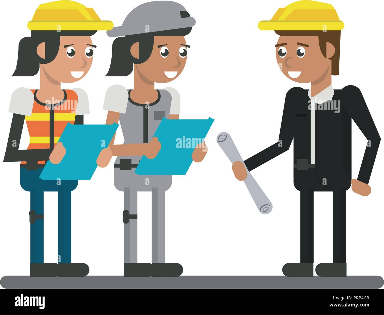Constuction workers geometric cartoons Stock Vector Image & Art - Alamy