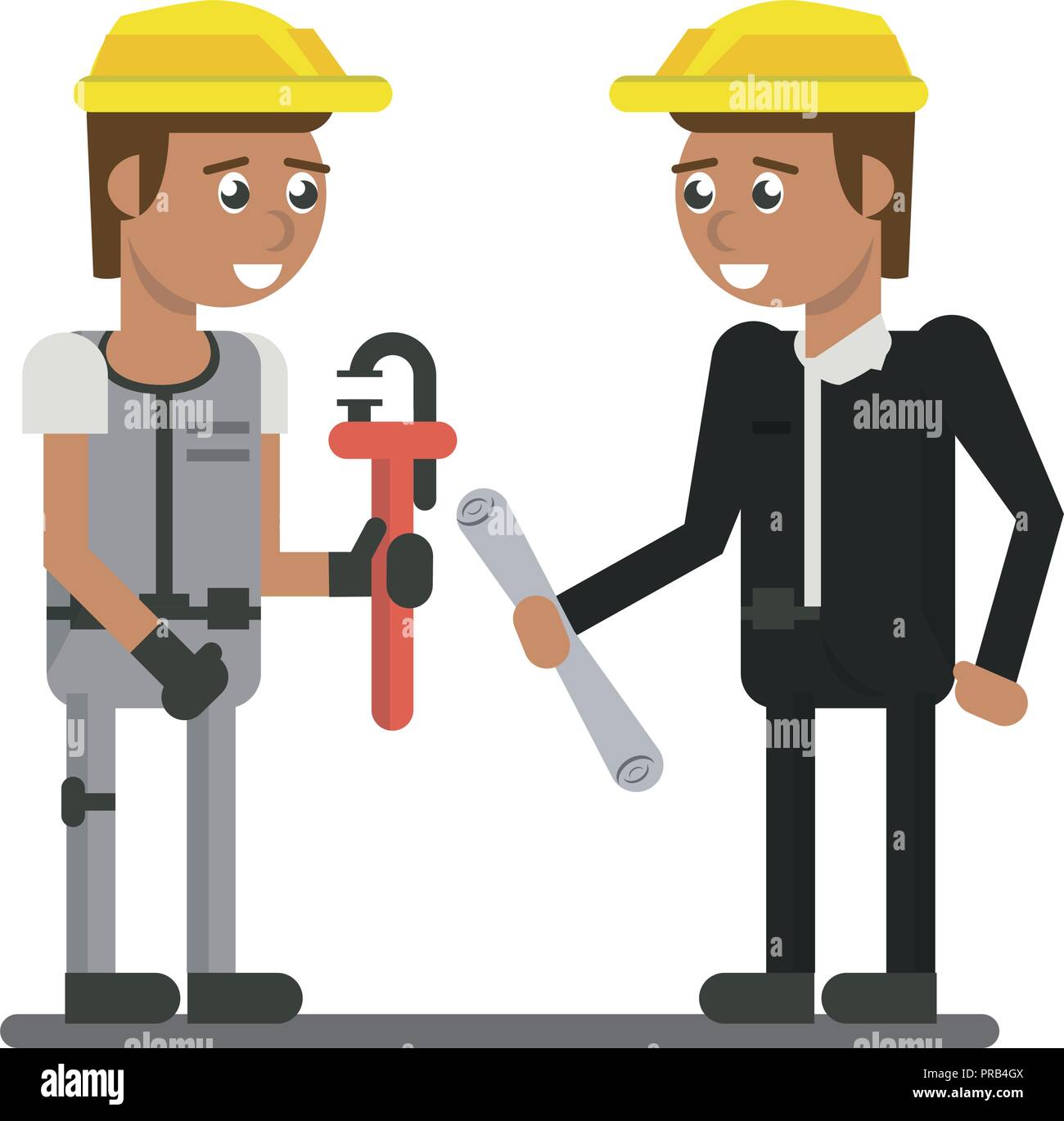 Constuction workers geometric cartoons Stock Vector Image & Art - Alamy
