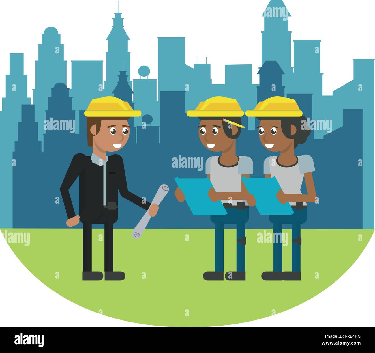 Constuction workers geometric cartoons Stock Vector Image & Art - Alamy
