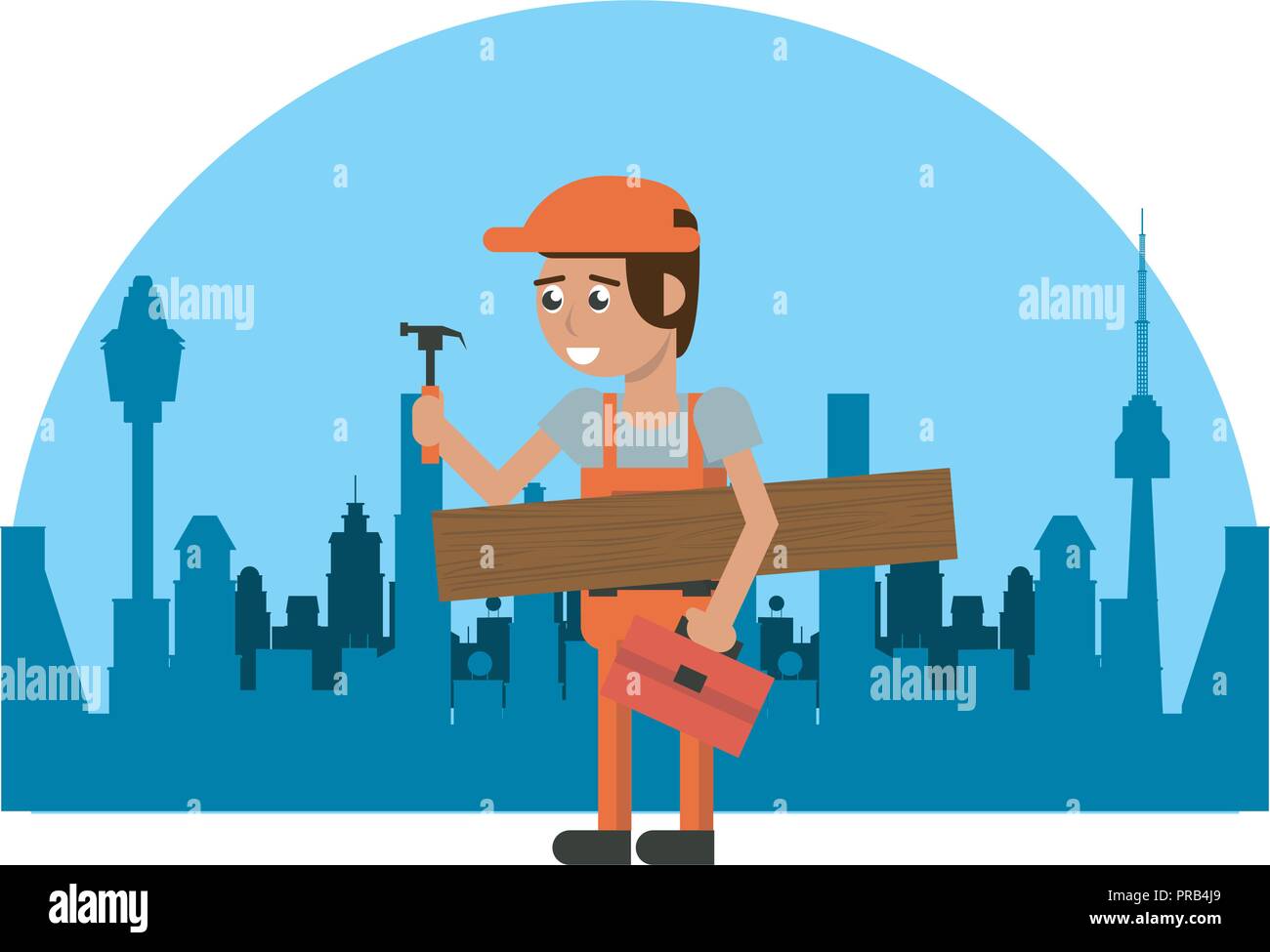 Constuction workers geometric cartoons Stock Vector Image & Art - Alamy