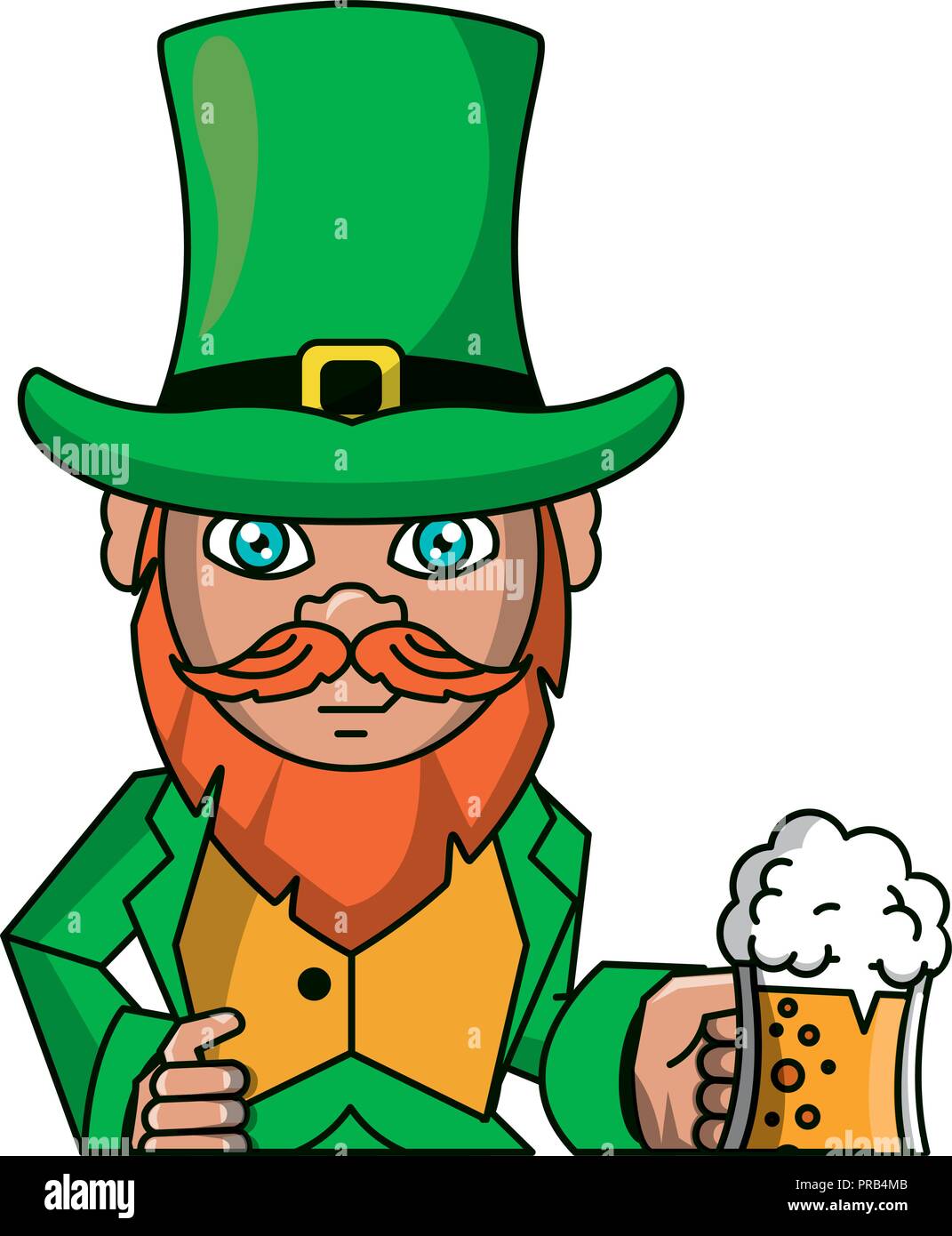 Irish elf holding beer cup cartoon Stock Vector Image & Art - Alamy