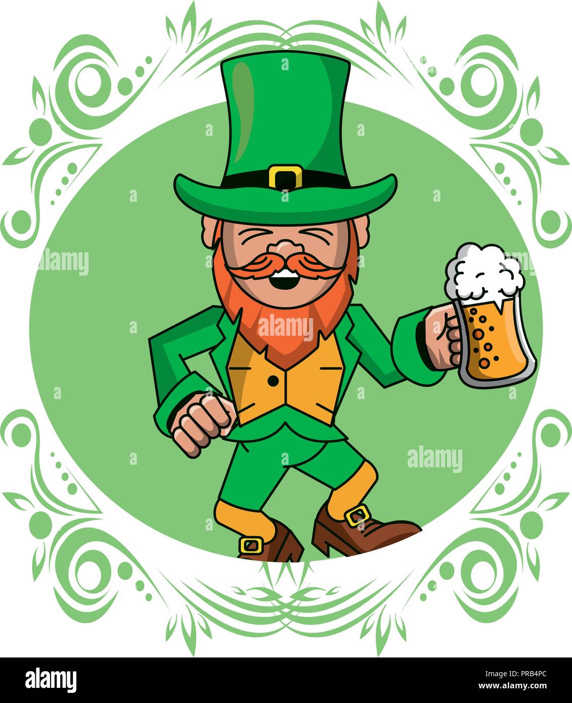 Irish elf holding beer cup cartoon Stock Vector Image & Art - Alamy