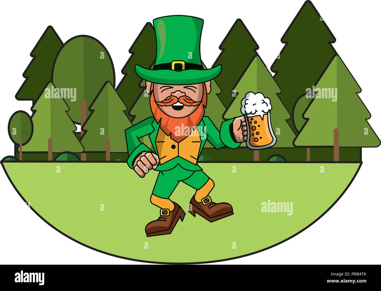 Irish elf holding beer cup cartoon Stock Vector Image & Art - Alamy