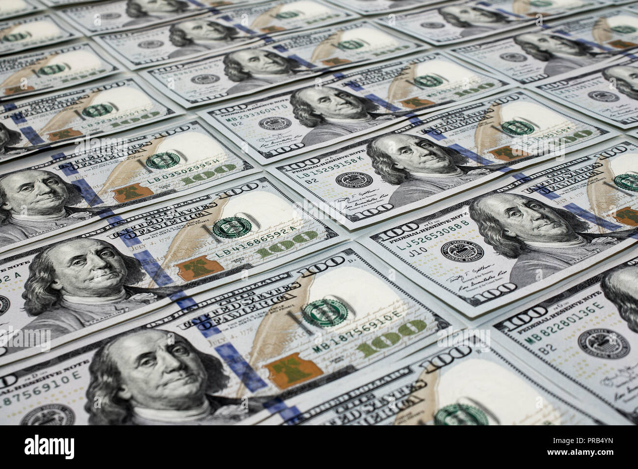 Stack of hundred dollars close up hi-res stock photography and images ...