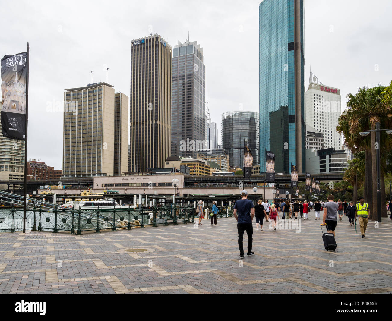 High rise buildings towering above the transport terminals of Circular ...