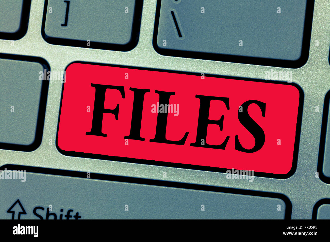 Writing note showing Files. Business photo showcasing Folder box for ...