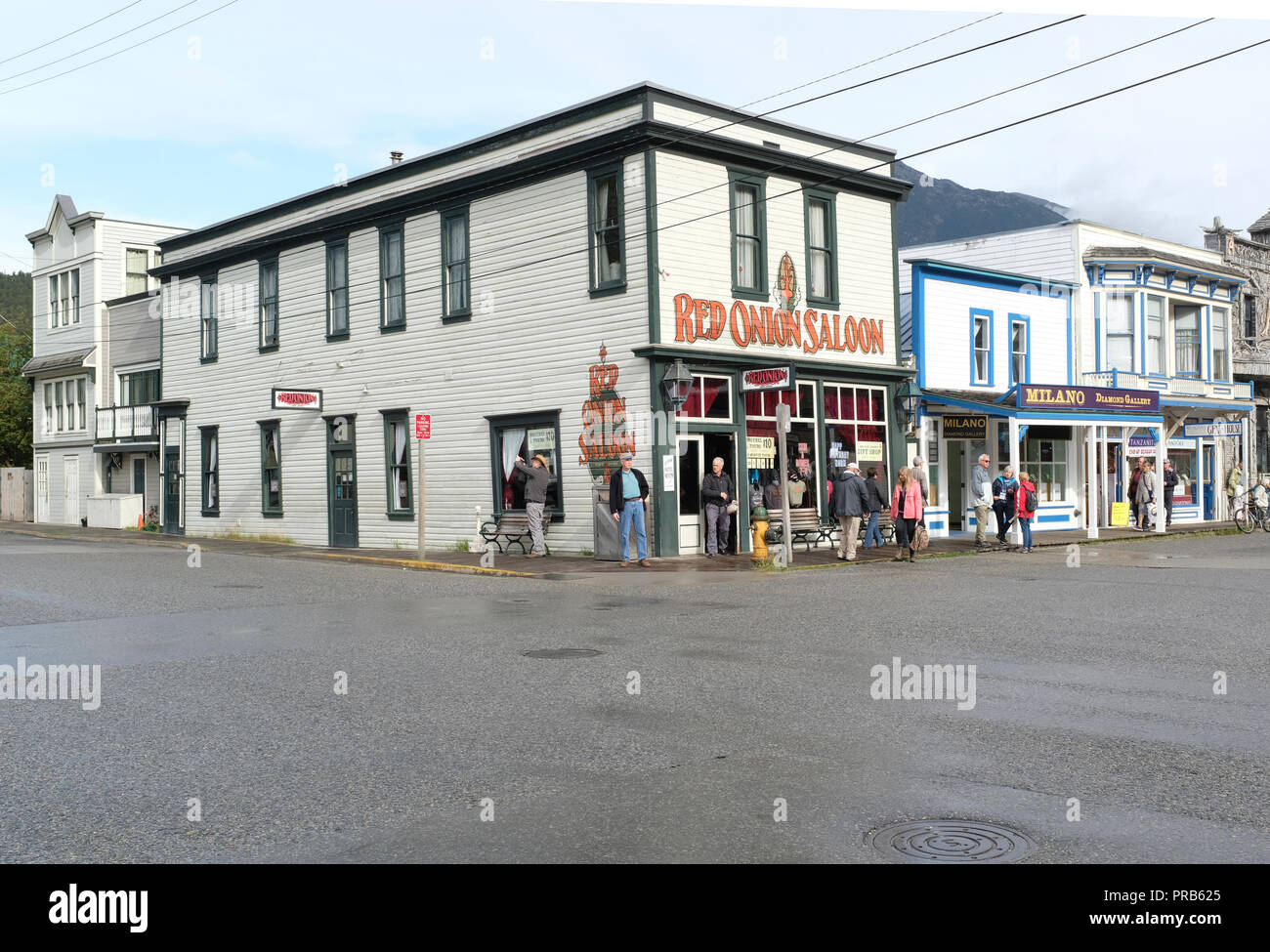 Red Onion Saloon in Skagway, Alaska Stock Photo - Alamy