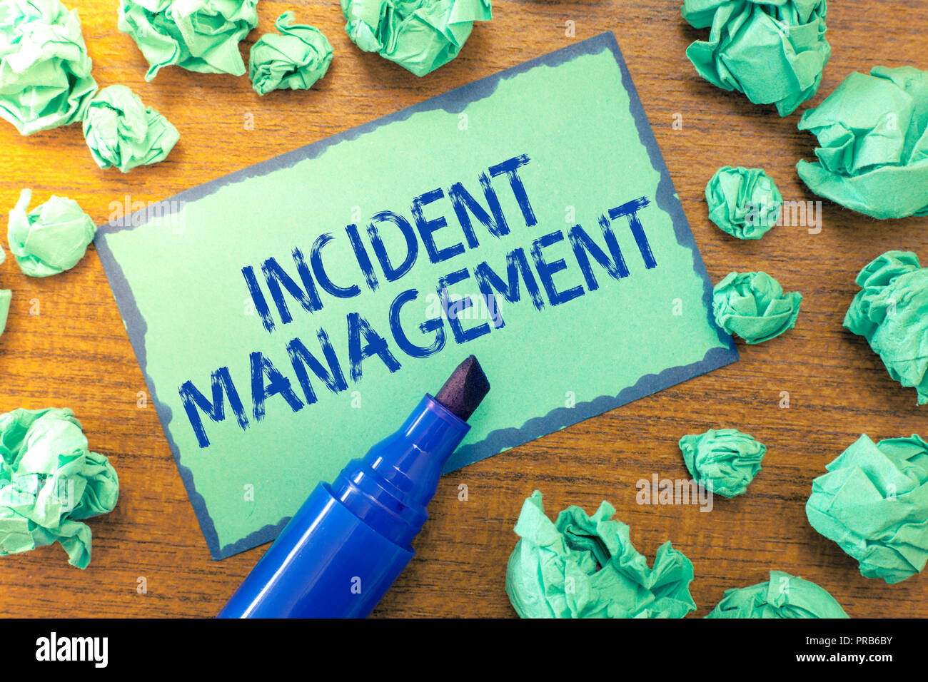 Handwriting text Incident Management. Concept meaning Process to return ...