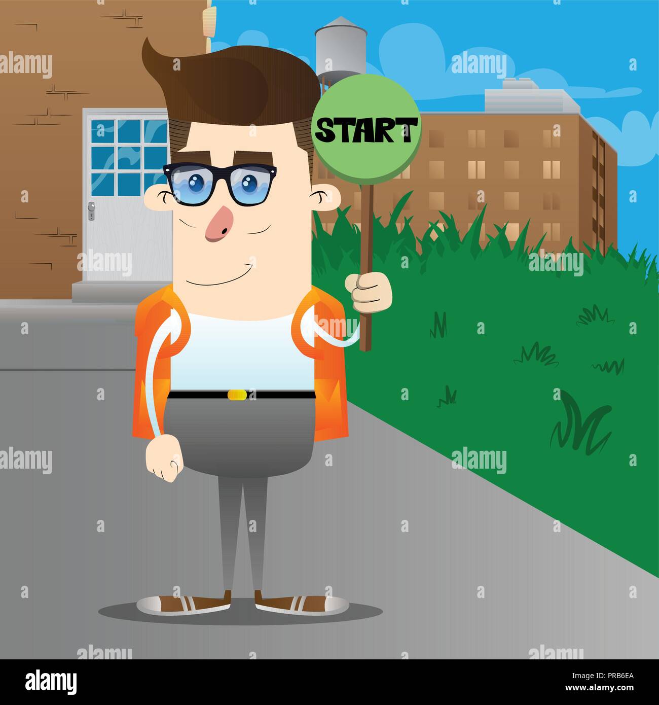 Cartoon school project presentation hi-res stock photography and images ...