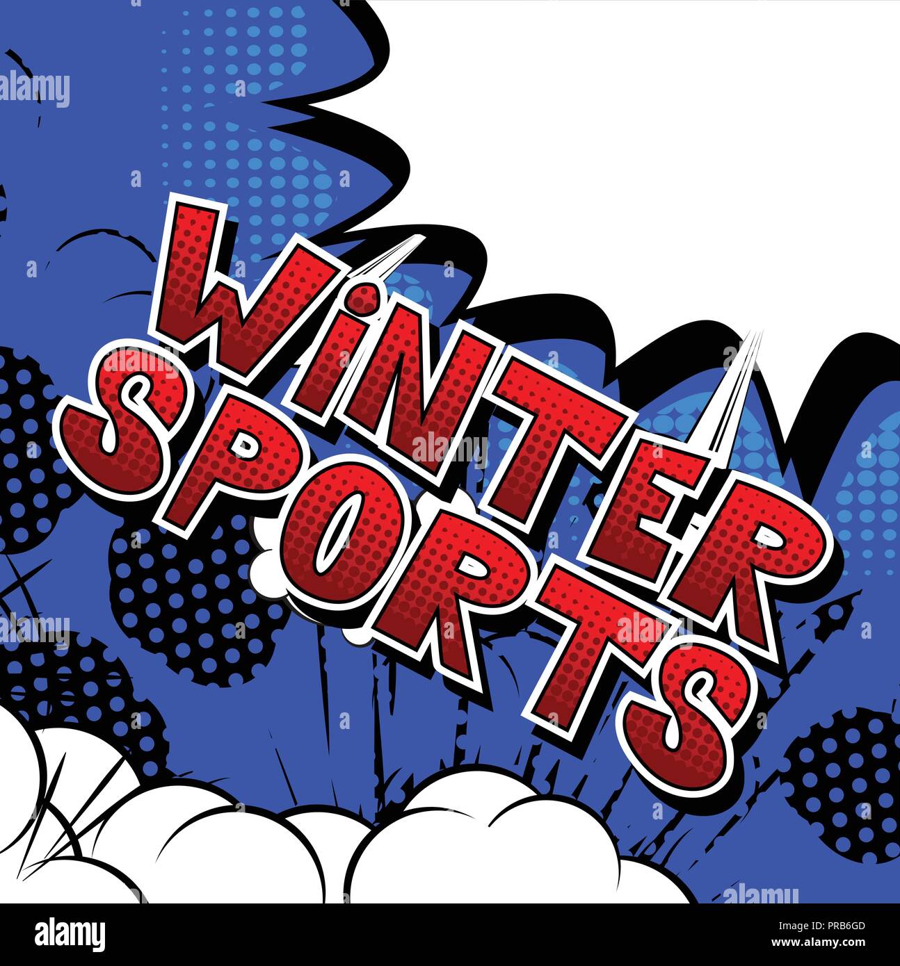 Winter Sports - Vector illustrated comic book style phrase Stock Vector ...