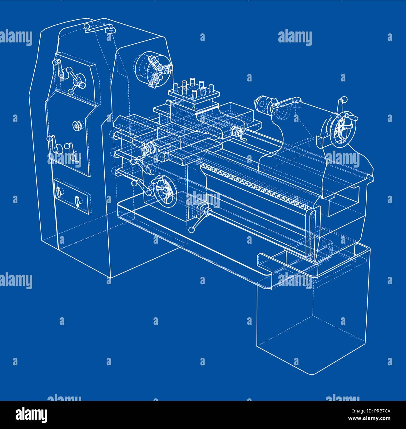 Lathe concept. Vector rendering of 3d Stock Vector Image & Art - Alamy
