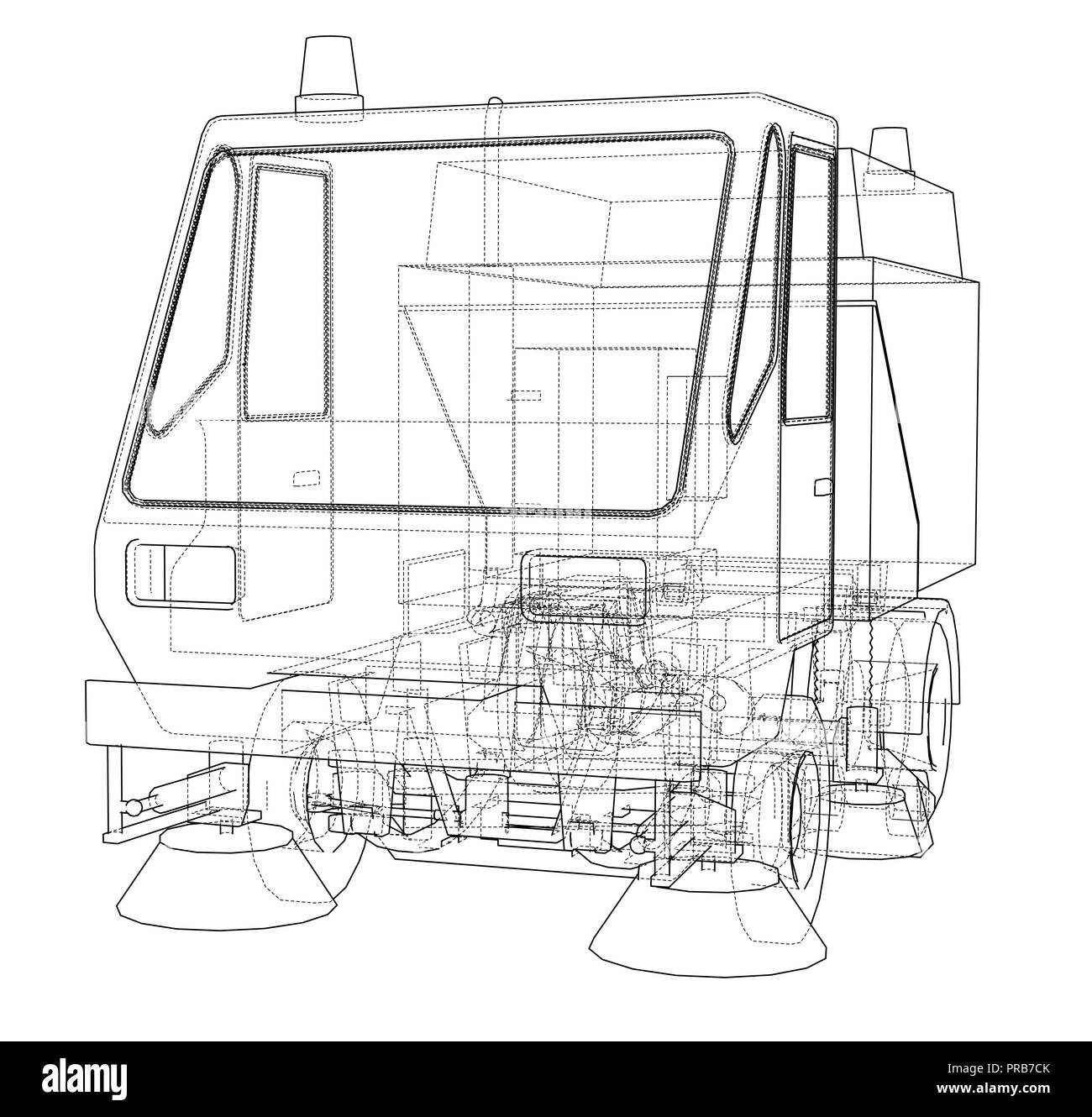 Small Street Clean Truck Concept Stock Vector Image & Art - Alamy