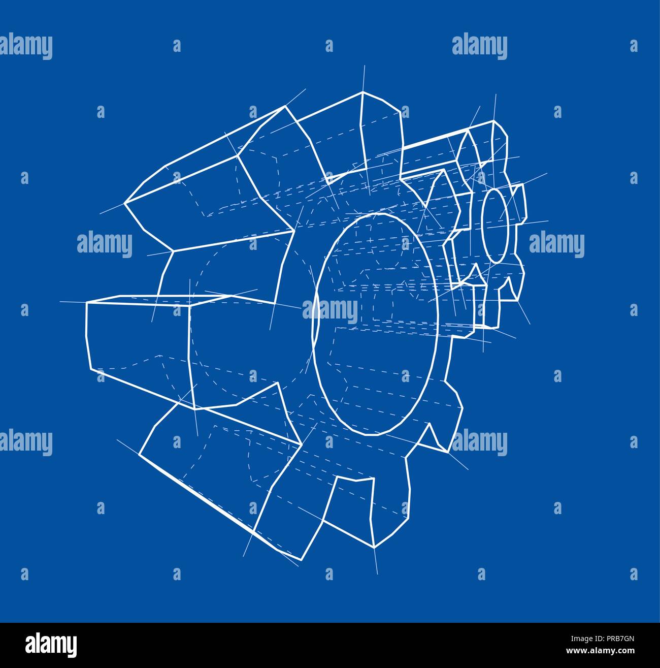 3D gear wheel. Vector rendering of 3d Stock Vector Image & Art - Alamy