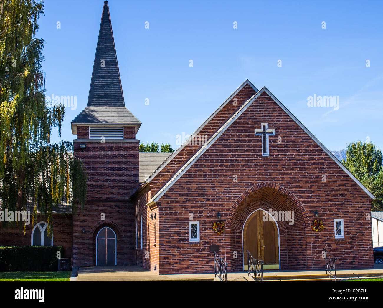 Brick Church Steeple Stock Photos & Brick Church Steeple Stock Images ...