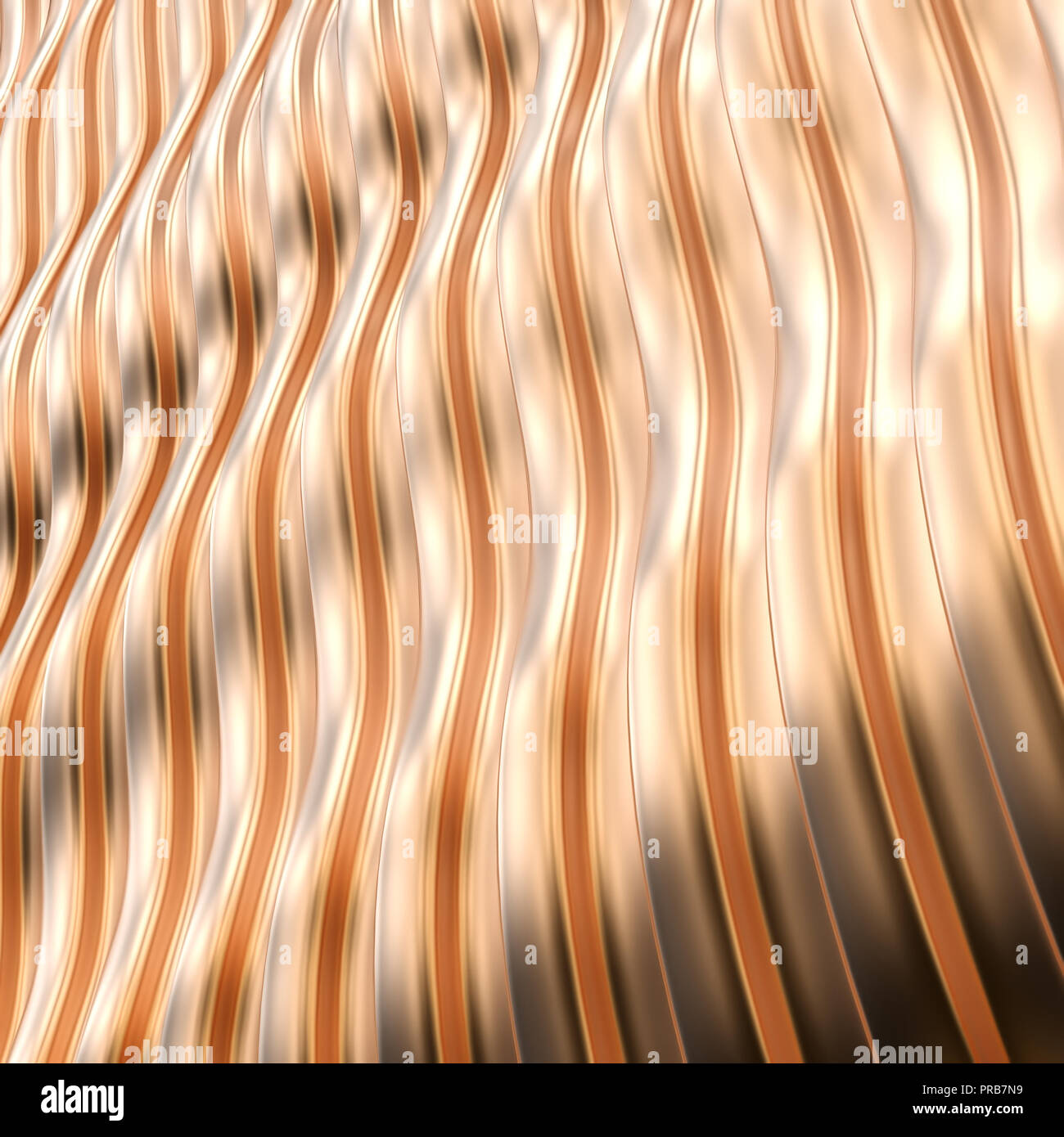 Abstract metallic background with wavy structure. 3d render Stock Photo ...