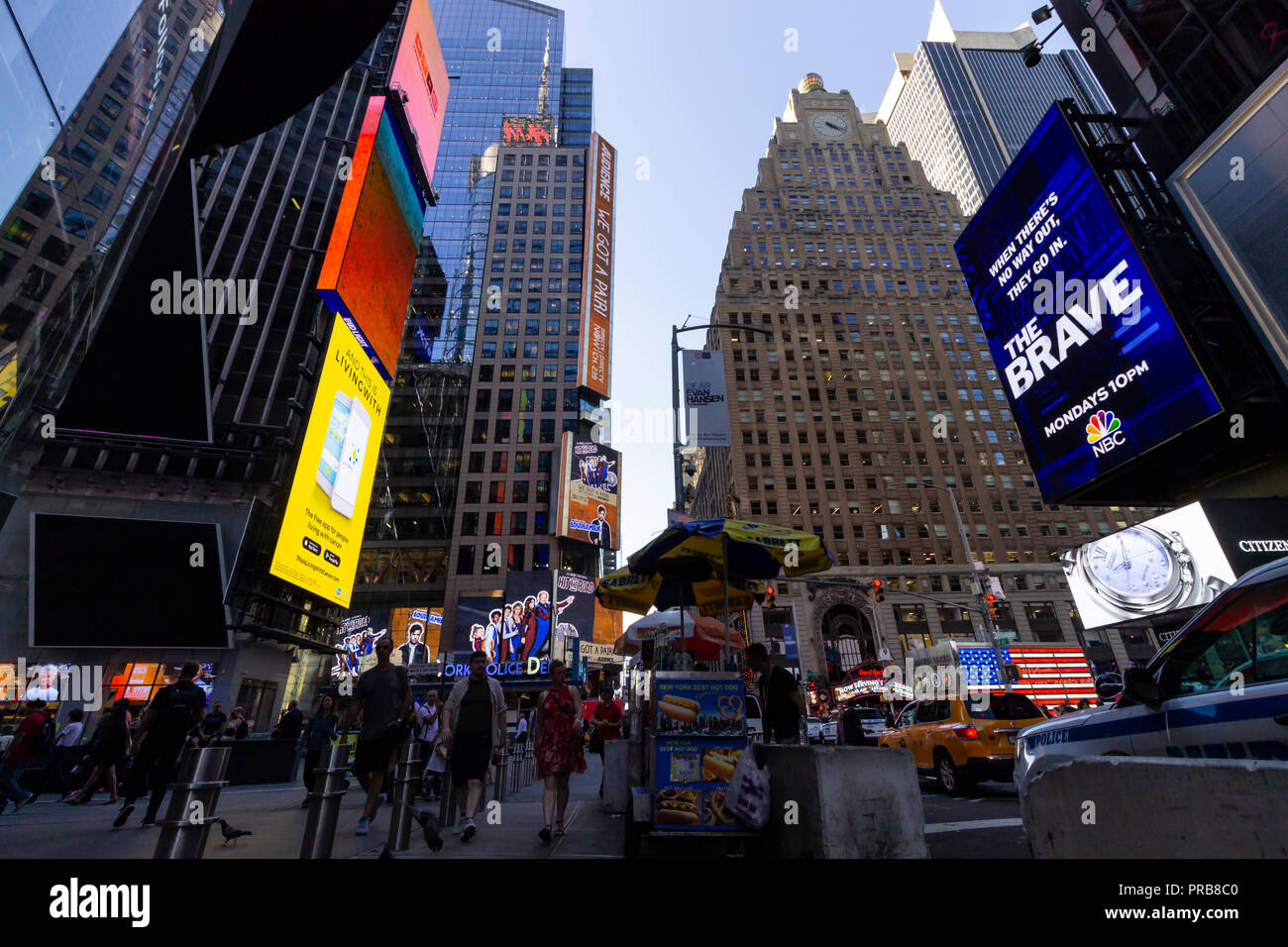 New York City, USA - October 10, 2017: Street view of the buildings of ...