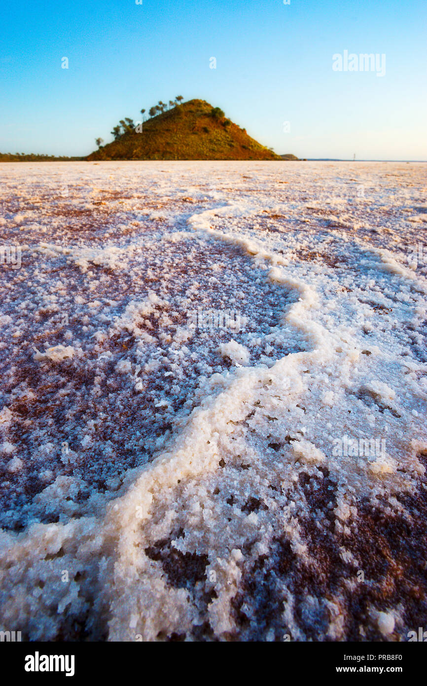 Lake Ballard, a dry salt lake near Menzies in Western Australia Stock ...
