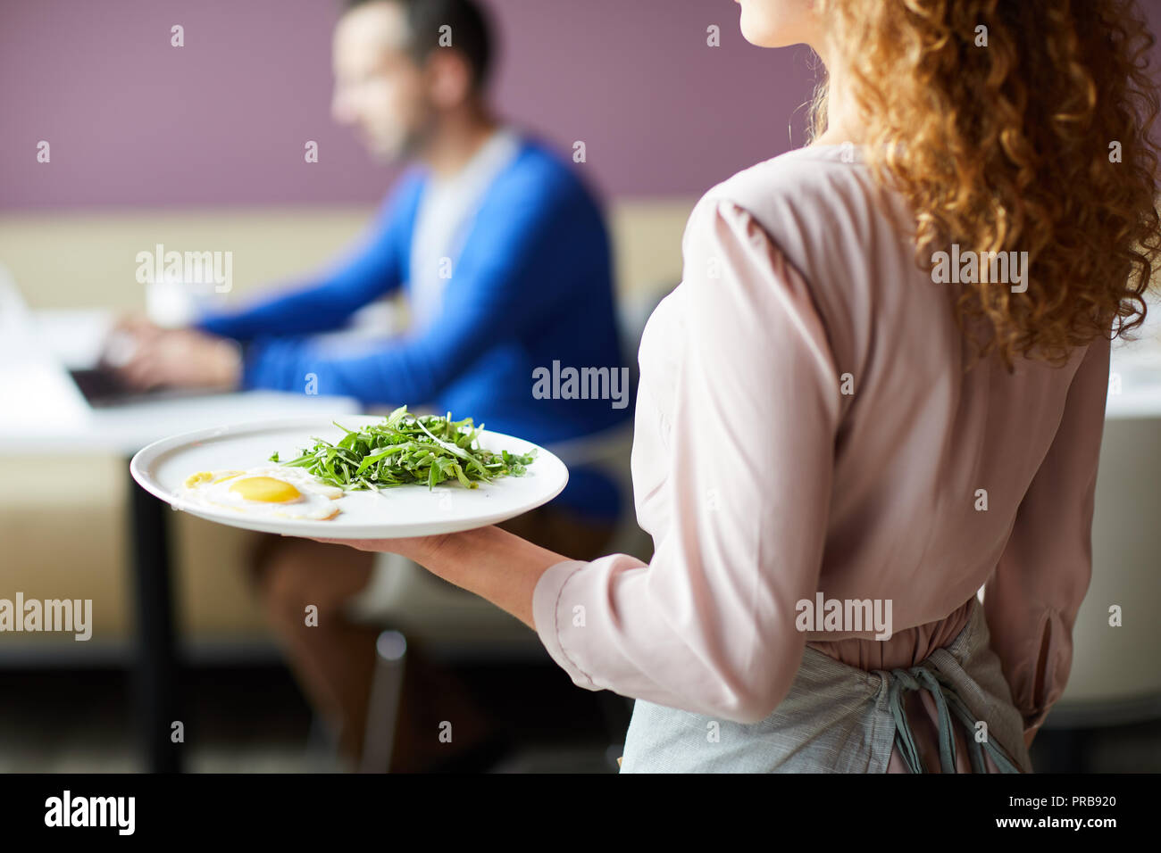 Waitress Bored At Work Bra