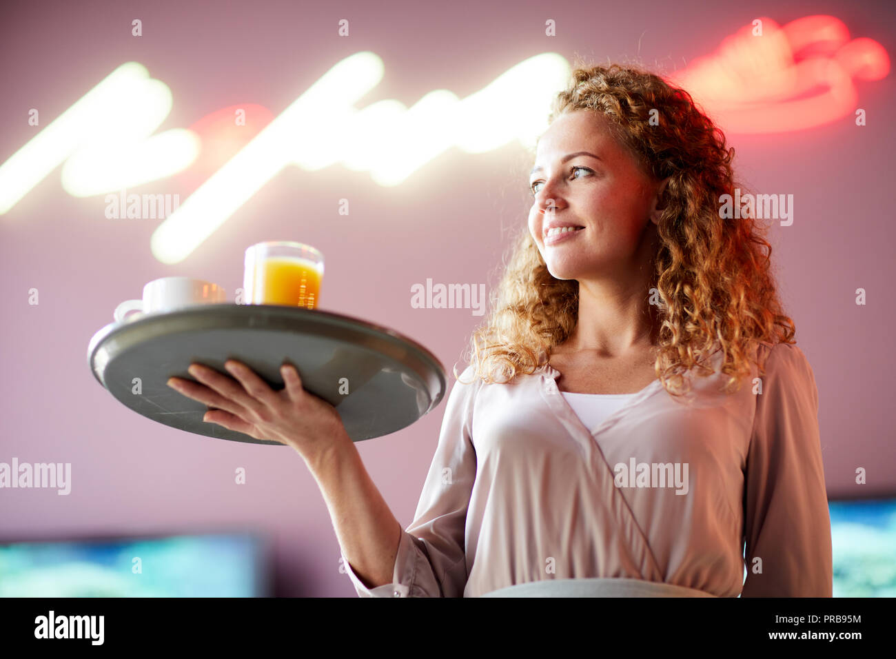 Waitress Serving Food Night High Resolution Stock Photography and ...