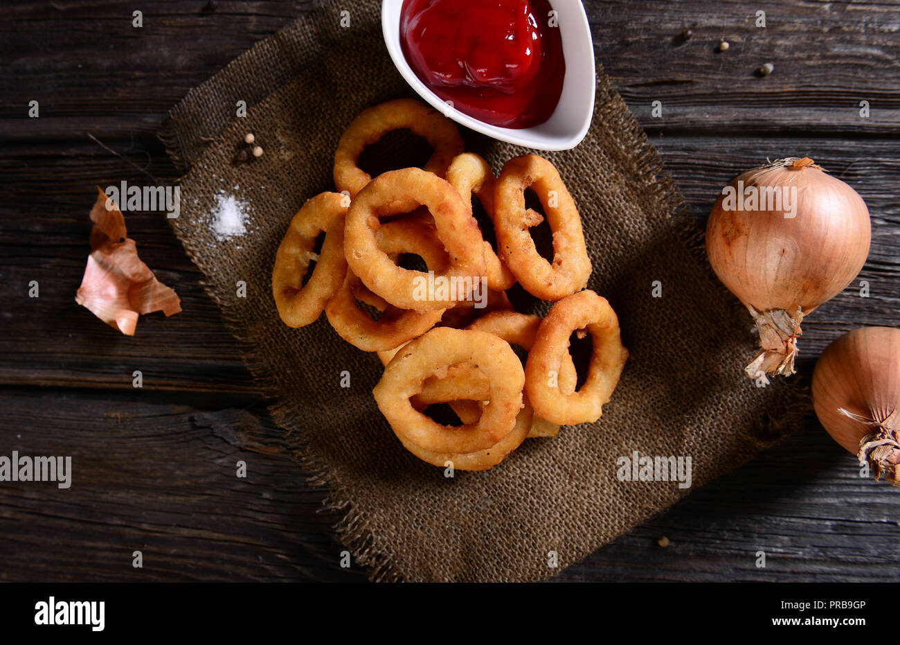 Onion rings snack Stock Photo - Alamy