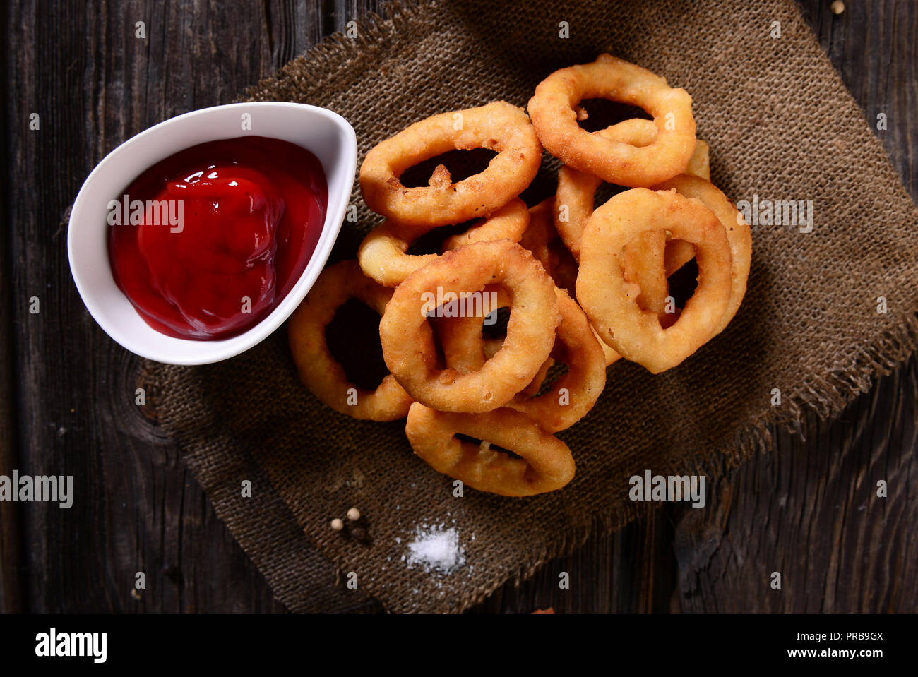 Onion rings snack Stock Photo - Alamy