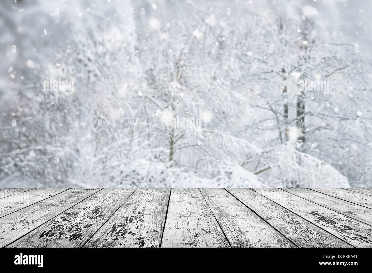 Winter table background Stock Photo - Alamy
