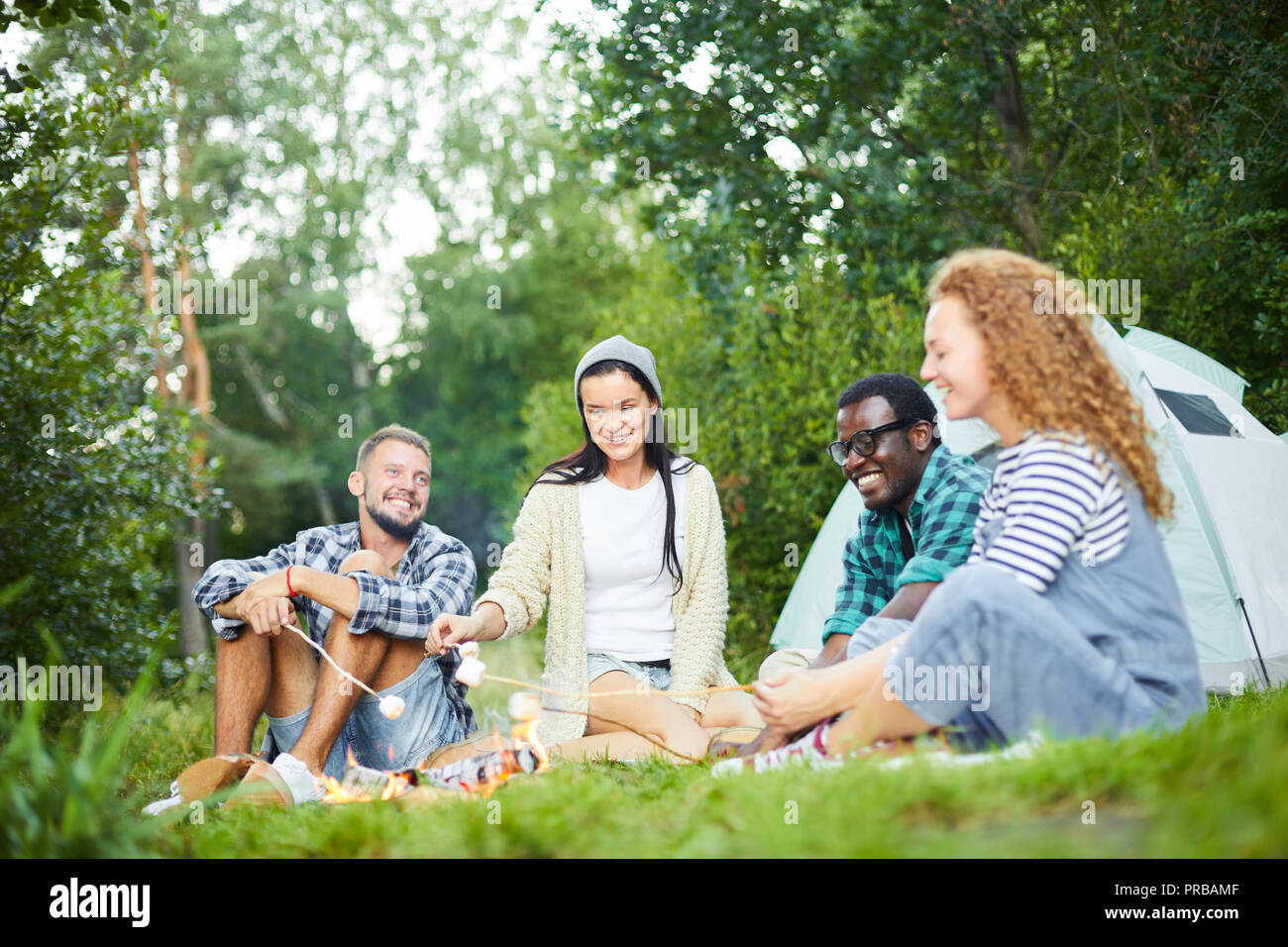 Happy campers hi-res stock photography and images - Alamy