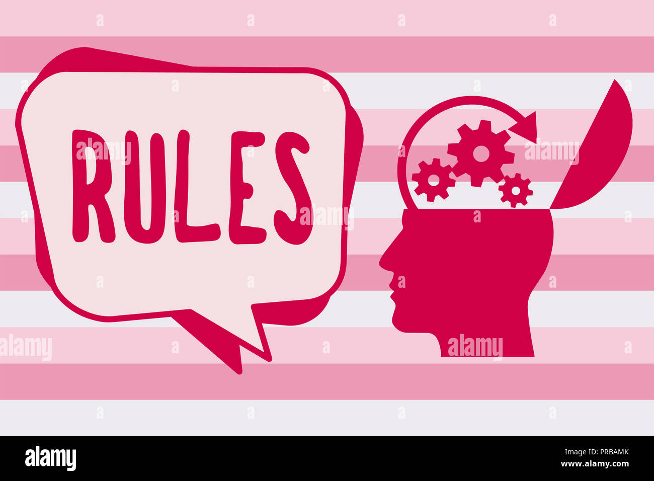 Text sign showing Rules. Conceptual photo exercise ultimate power ...