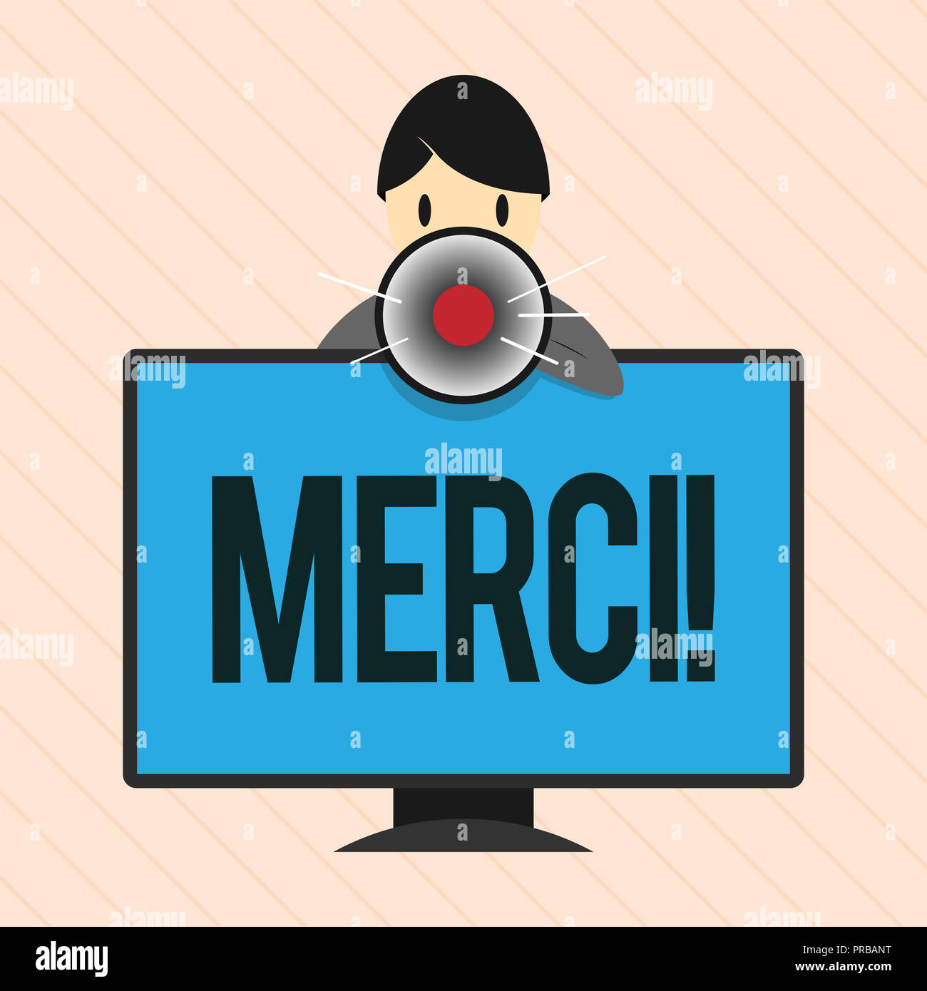Word writing text Merci. Business concept for defined as thank you in ...