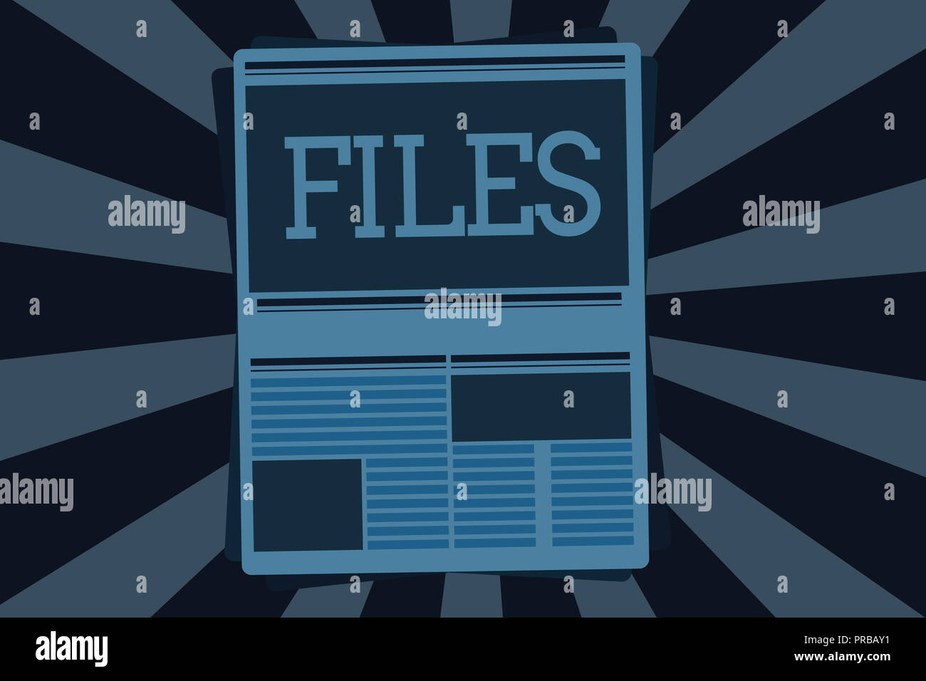 Text sign showing Files. Conceptual photo Folder box for holding loose ...