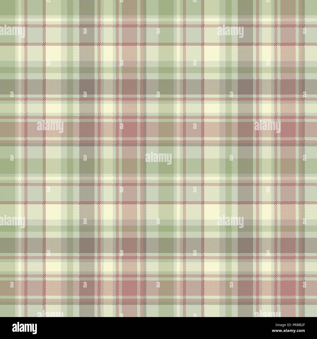 Pastel color check plaid fabric seamless pattern. Vector illustration ...