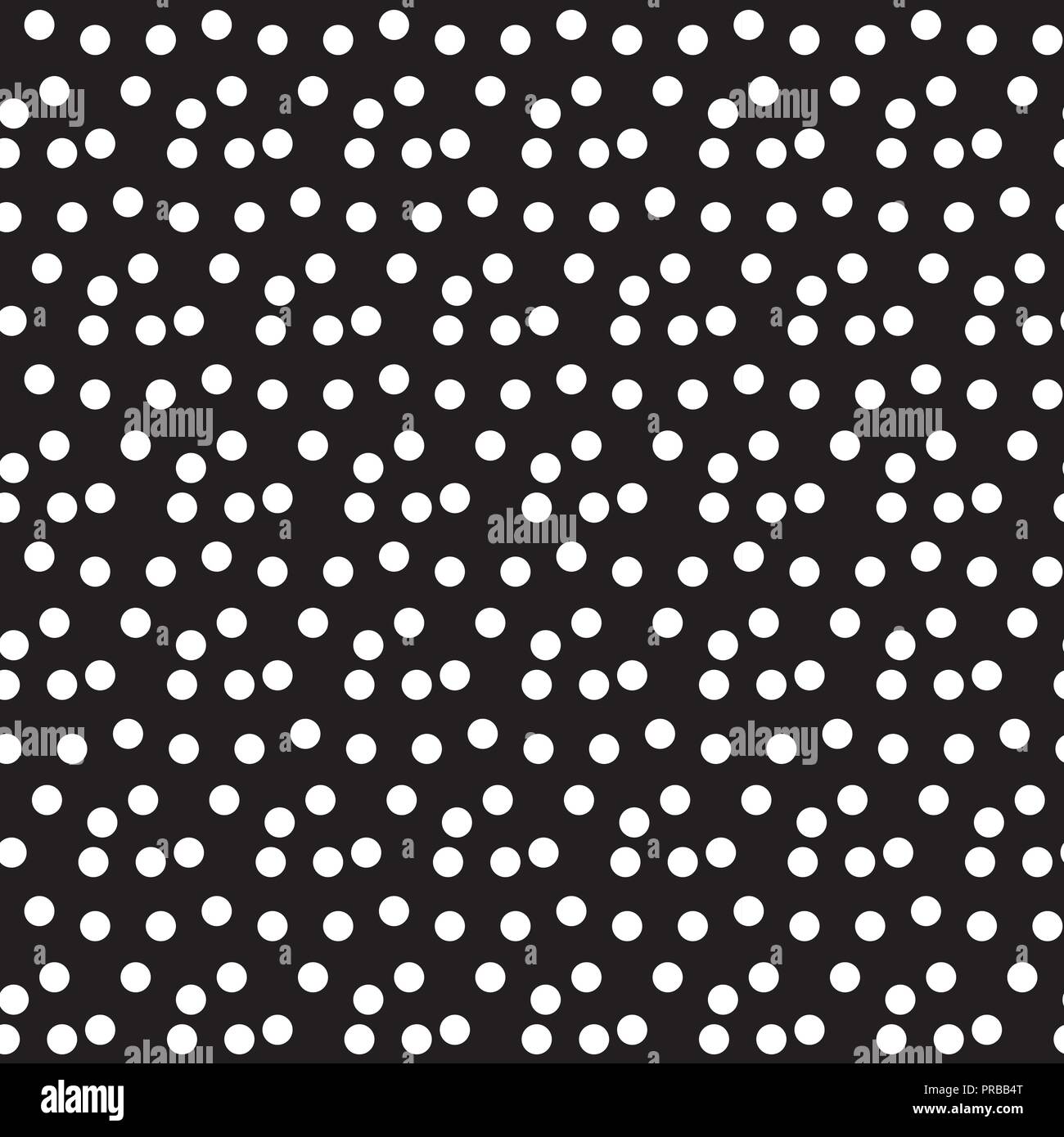 Black white background random scattered circle dots seamless pattern ...
