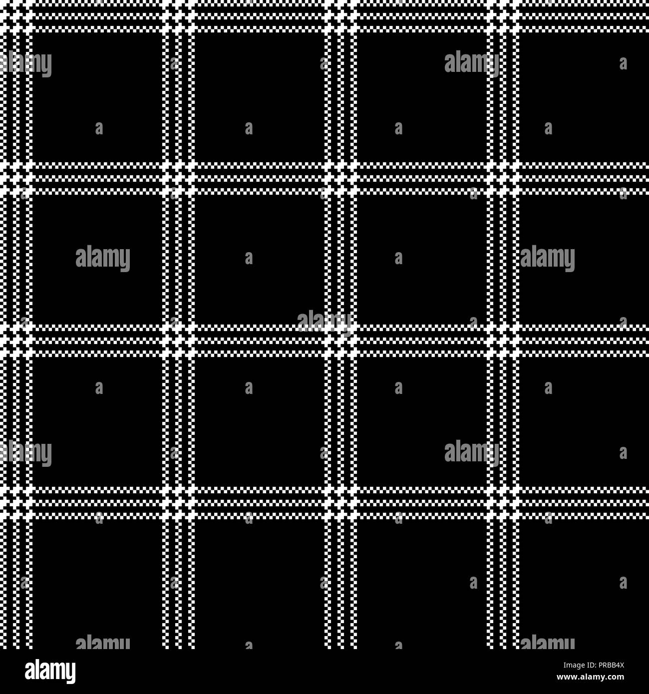 Black white check fabric texture simple seamless pattern. Vector ...