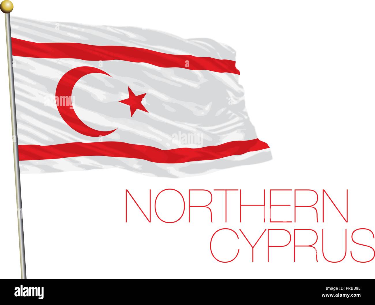 Northern Cyprus flag, vector illustration Stock Vector Image & Art - Alamy