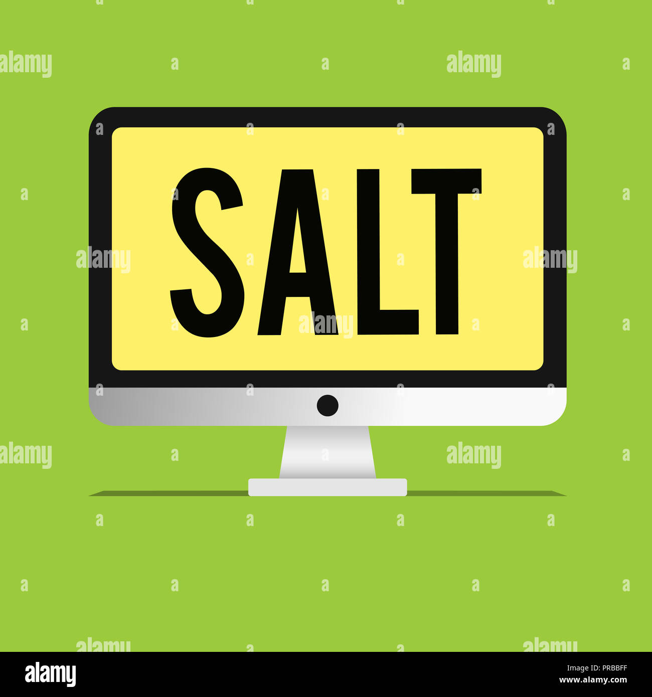 Text sign showing Salt. Conceptual photo Used for seasoning and ...