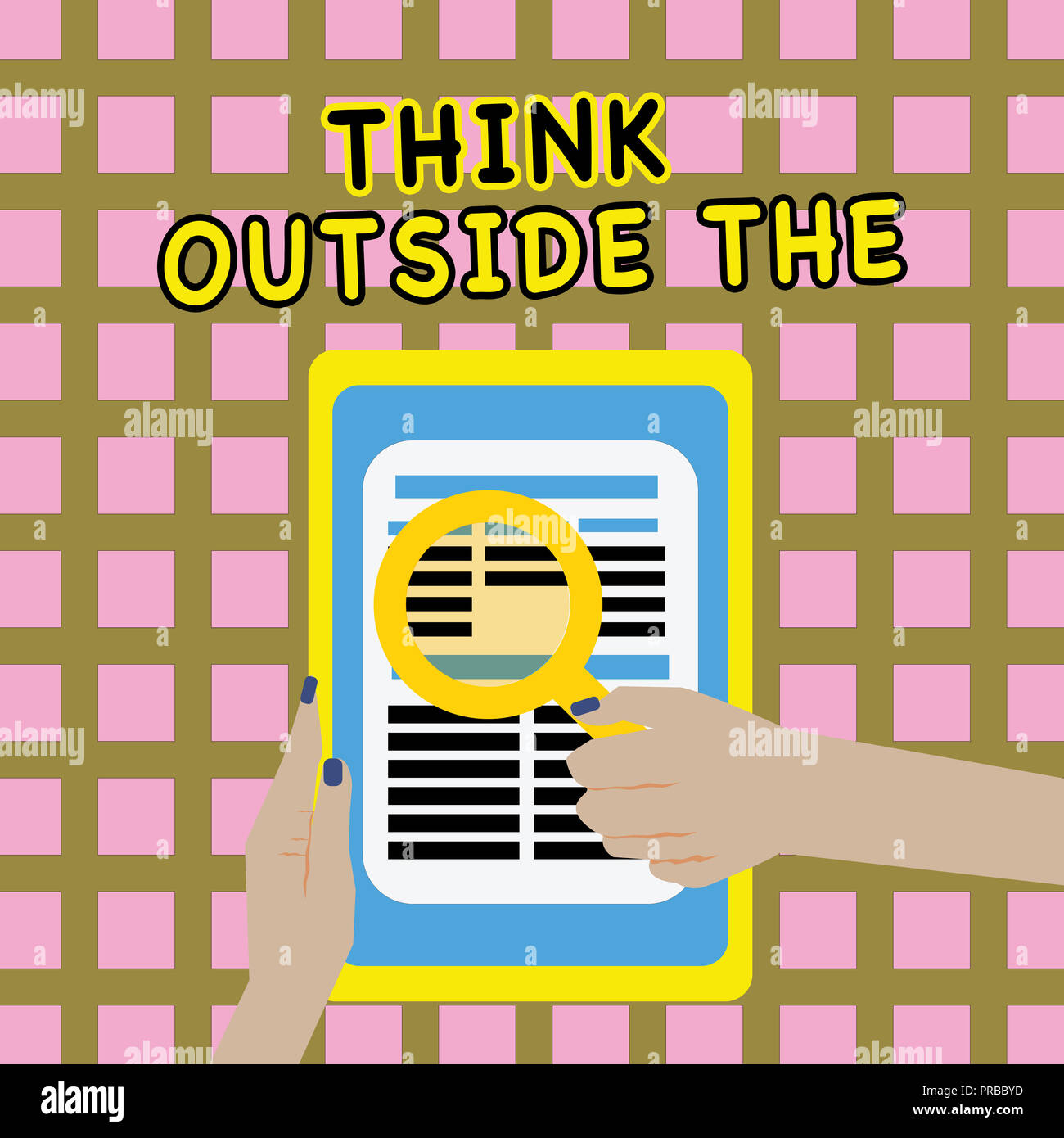Writing note showing Think Outside The. Business photo showcasing ...